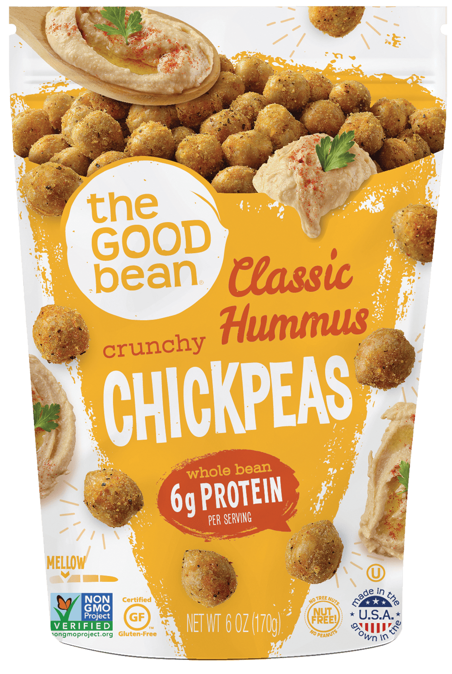 The Good Bean Crunchy Chickpeas - Classic Hummus - Roasted Chickpea ...