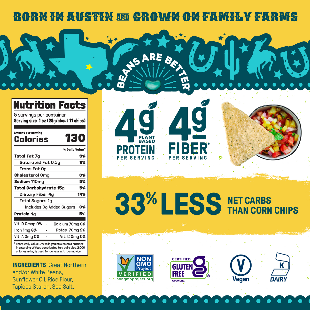 Beanitos White Bean Chips - Restaurant Style With Sea Salt - White Bean ...