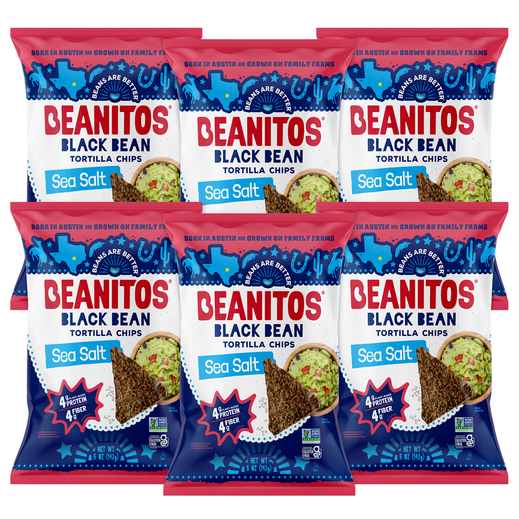 Beanitos Black Bean Chips - Original Sea Salt - Black Bean Tortilla ...